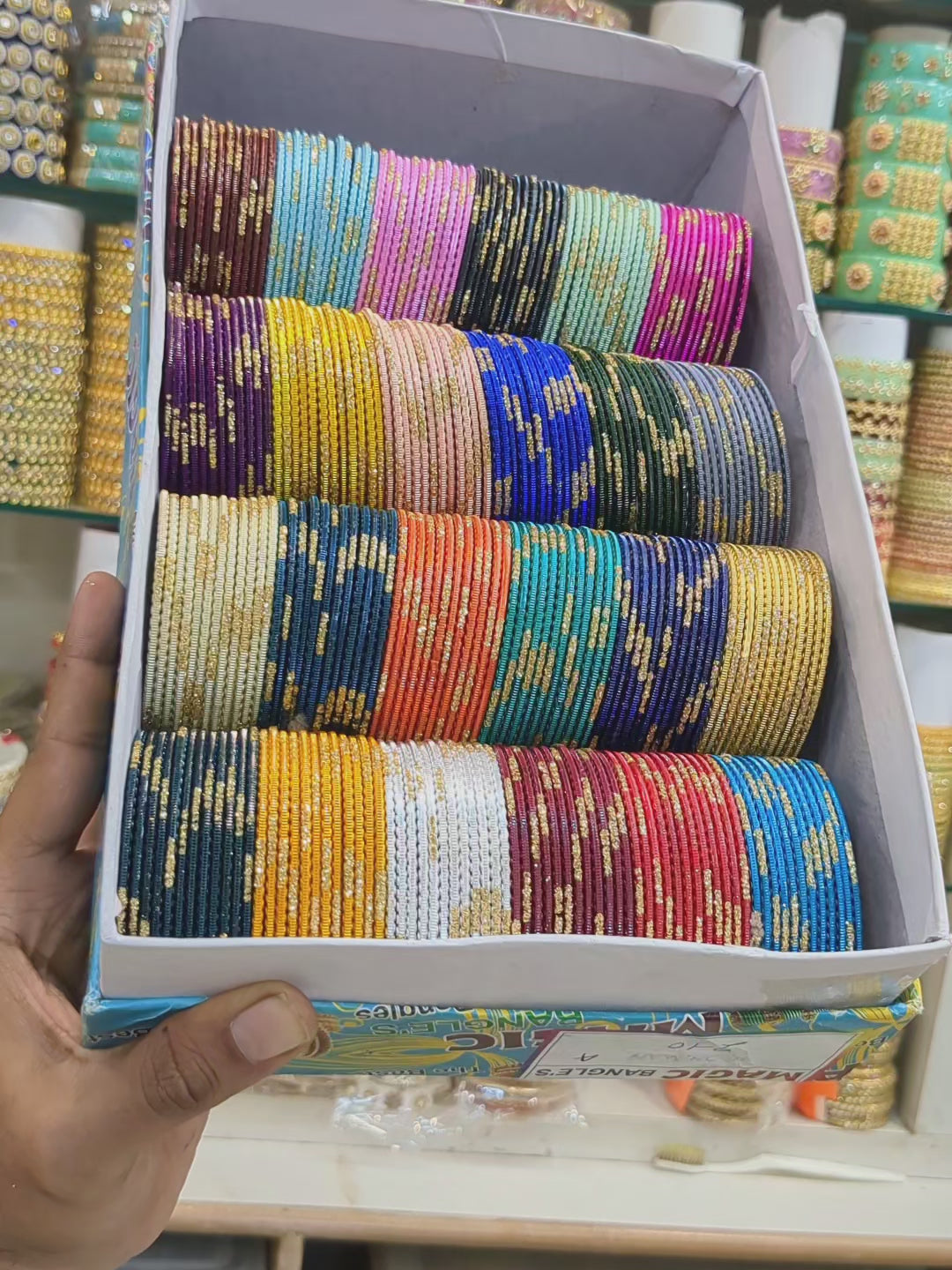 Metal GLITTER BANGLES – Bangle Indian Tradition