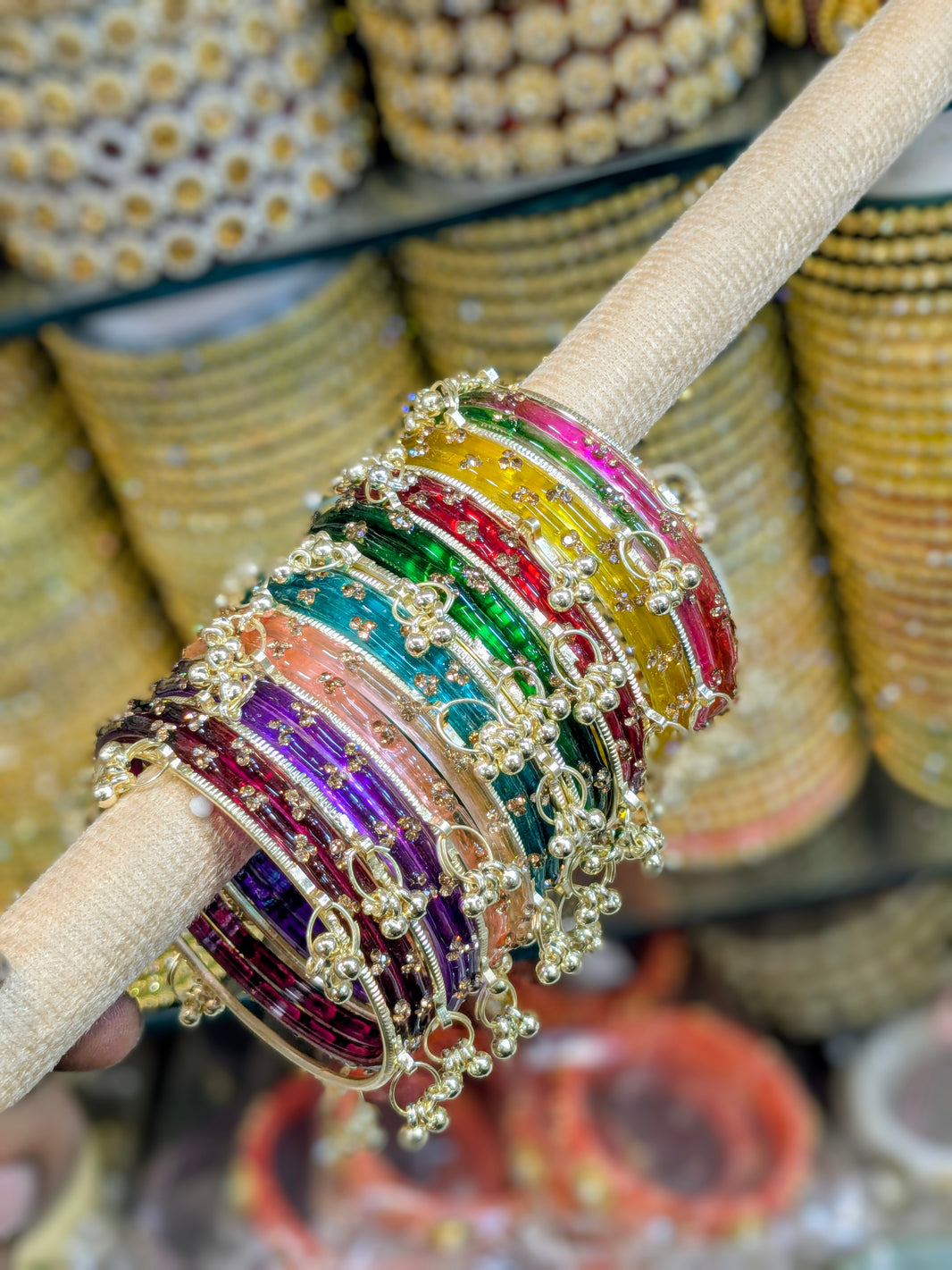New raindrop kashmiri bangles set – Bangle Indian Tradition